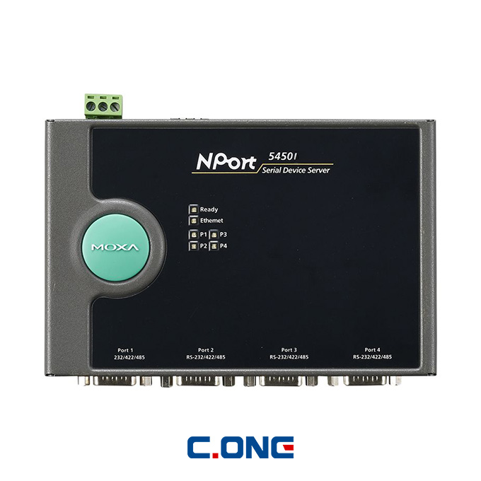 مبدل صنعتی 4 پورت سریال مدل NPort 5450I-T موگزا - شرکت سیوان